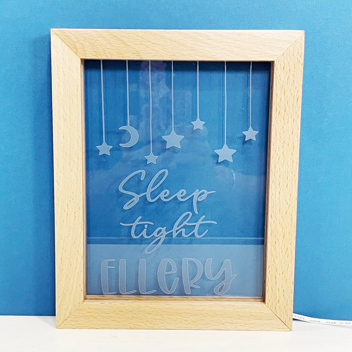 Customised Wood LED photo frame/nightlight – Eden River Co